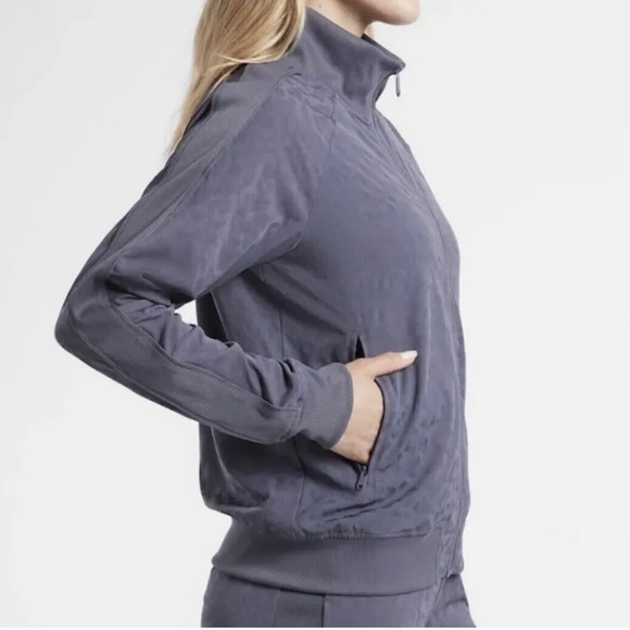 Athleta | Jackets & Coats | Athleta Brooklyn Bomber Jacket In Leopard ...